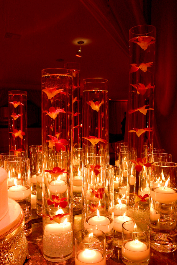 wedding reception candles photo by Yvette Roman Photography | Wedding ...