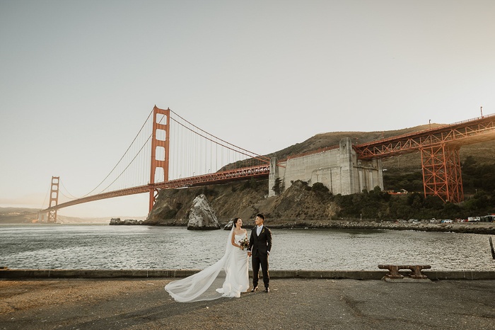Fall Wedding at Cavallo Point Lodge with a Golden Gate Bridge Cameo ...